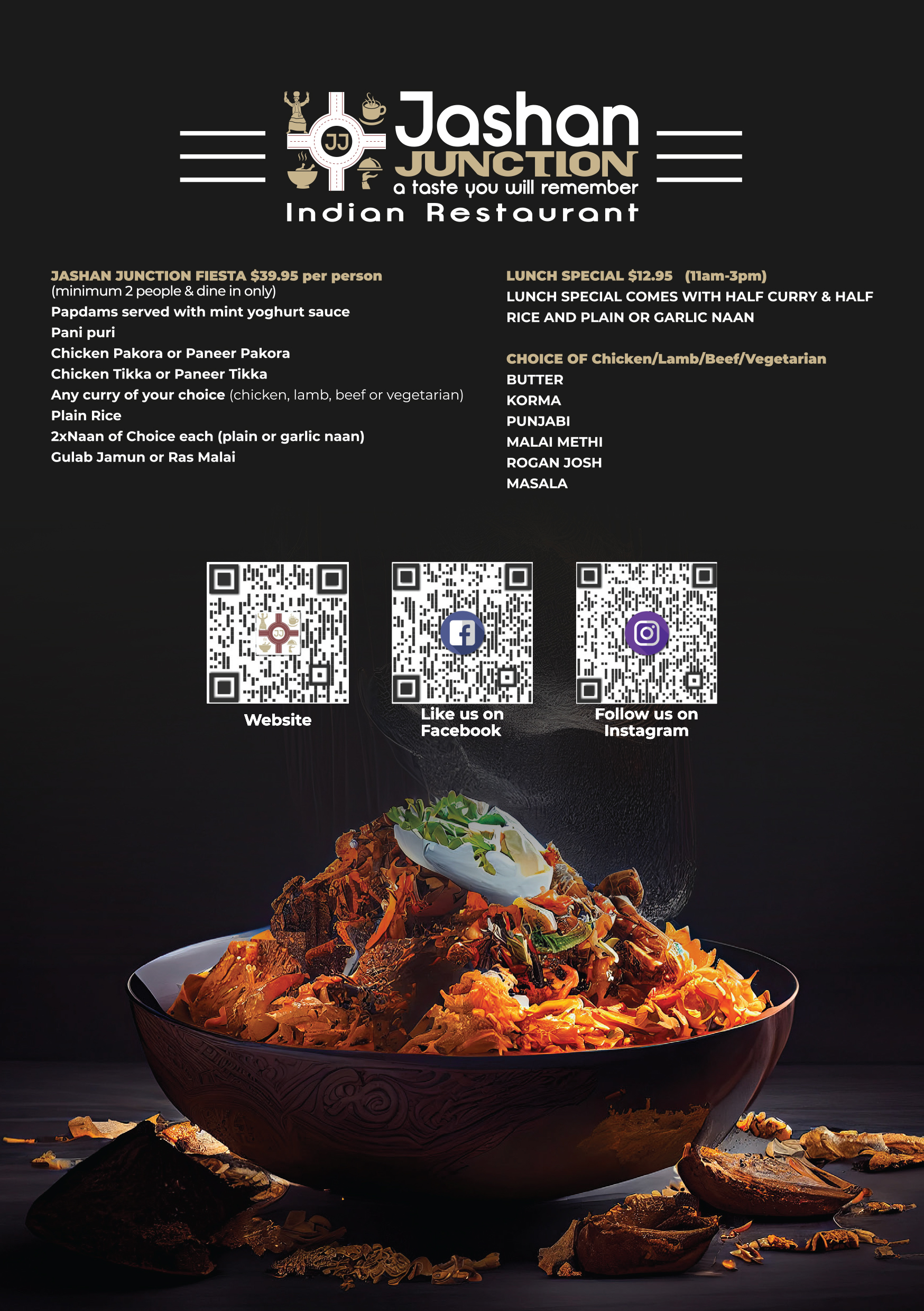 Menu | Jashan Junction
